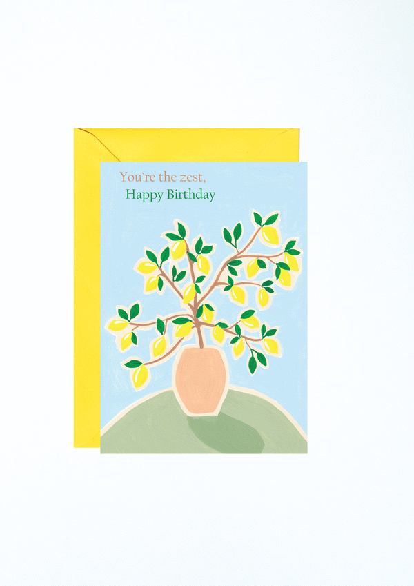 Lemon Tree birthday Card – Charlotte Farr Illustrations